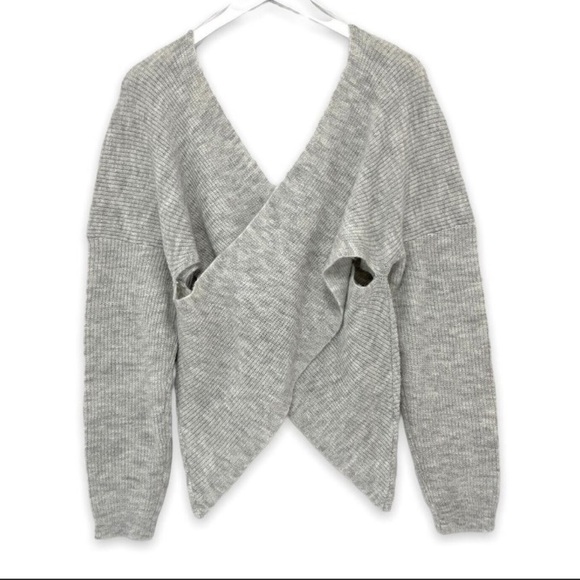 Open Edit | Tops | Open Edit Ribbed Wrap Crossover Asymmetrical Sweater ...